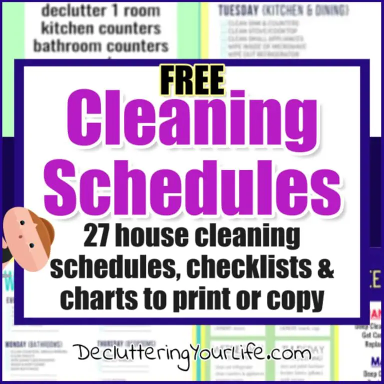 PRINTABLE Daily Weekly Monthly Cleaning Schedule Checklists-2025 Freebies